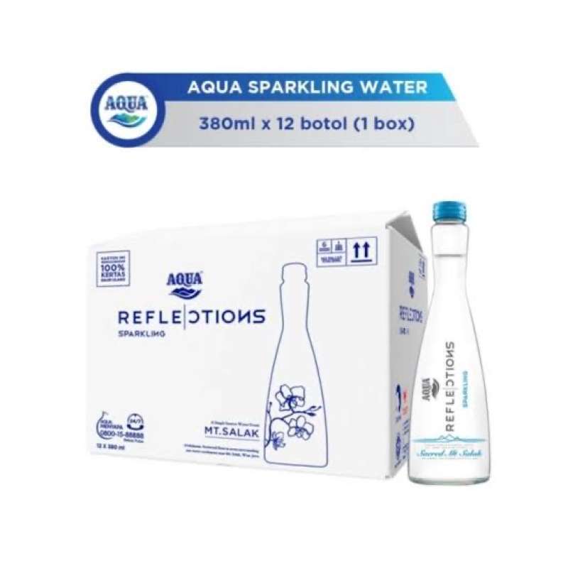 Jual Aqua Reflections Sparkling 380 ML - 1 Dus ( isi 12 ) di Seller Kelontong Onlinee ...