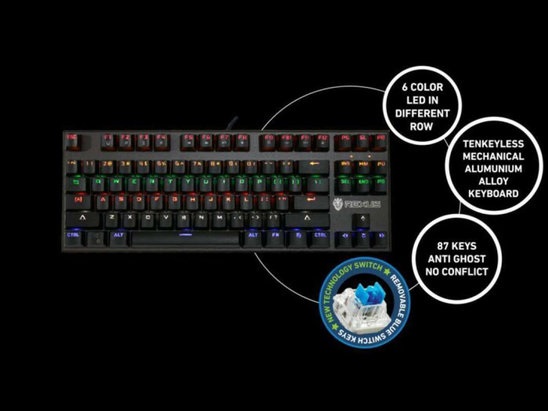 Promo Rexus Keyboard Mechanical Mx5 Tkl Legionare Diskon 23% Di Seller ...