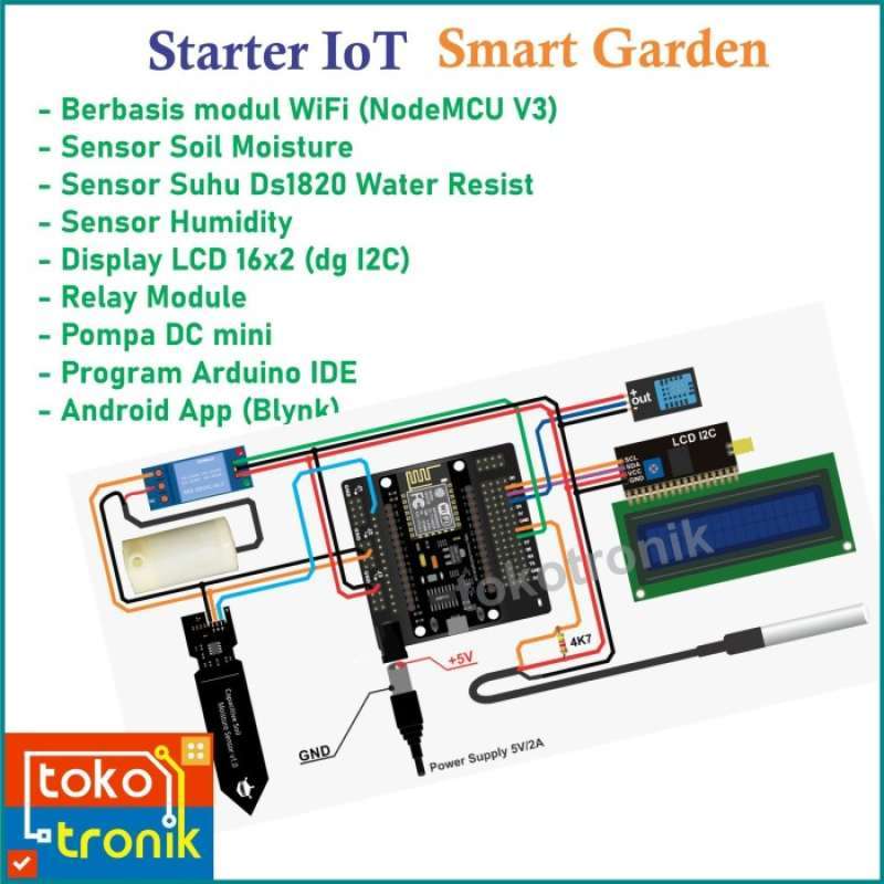 Promo Starter Iot Smart Garden - Kit Iot Penyiram Tanaman Otomatis ...