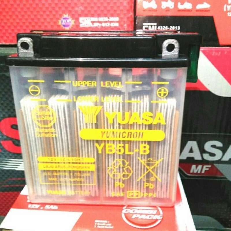 Promo AKI MOTOR HONDA SUPRA LAMA ASTREA GRAND FIT X FIT S YUASA YB5LB BASAH GARANSI Diskon 3% di ...