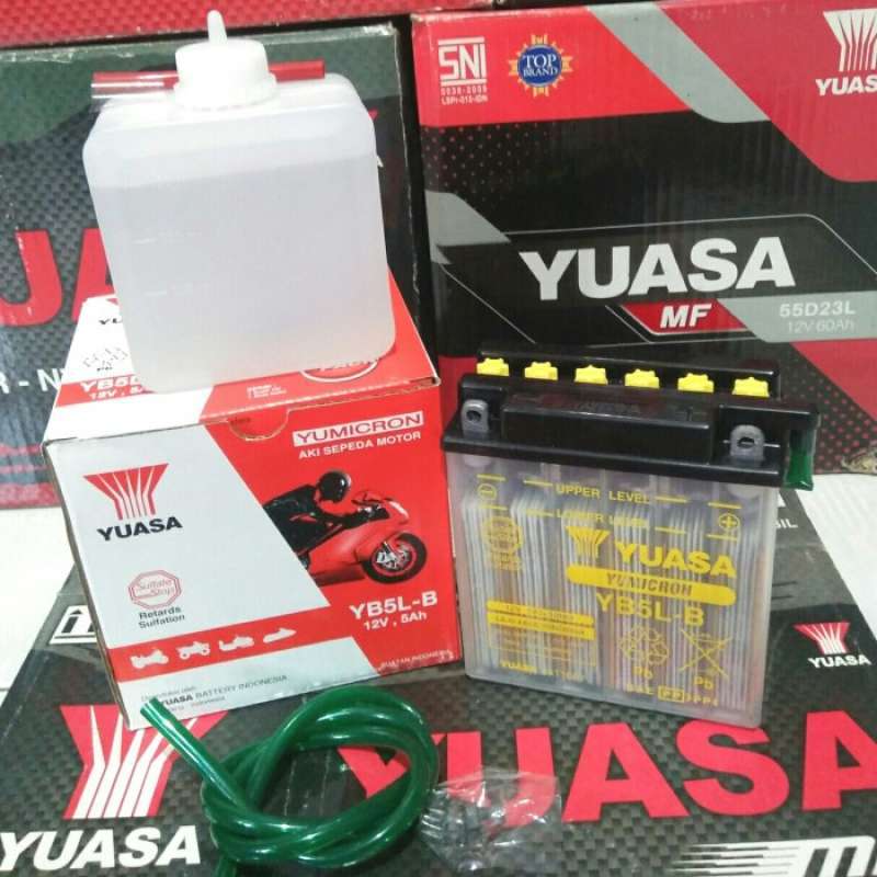 Promo AKI MOTOR HONDA SUPRA LAMA ASTREA GRAND FIT X FIT S YUASA YB5LB BASAH GARANSI Diskon 3% di ...