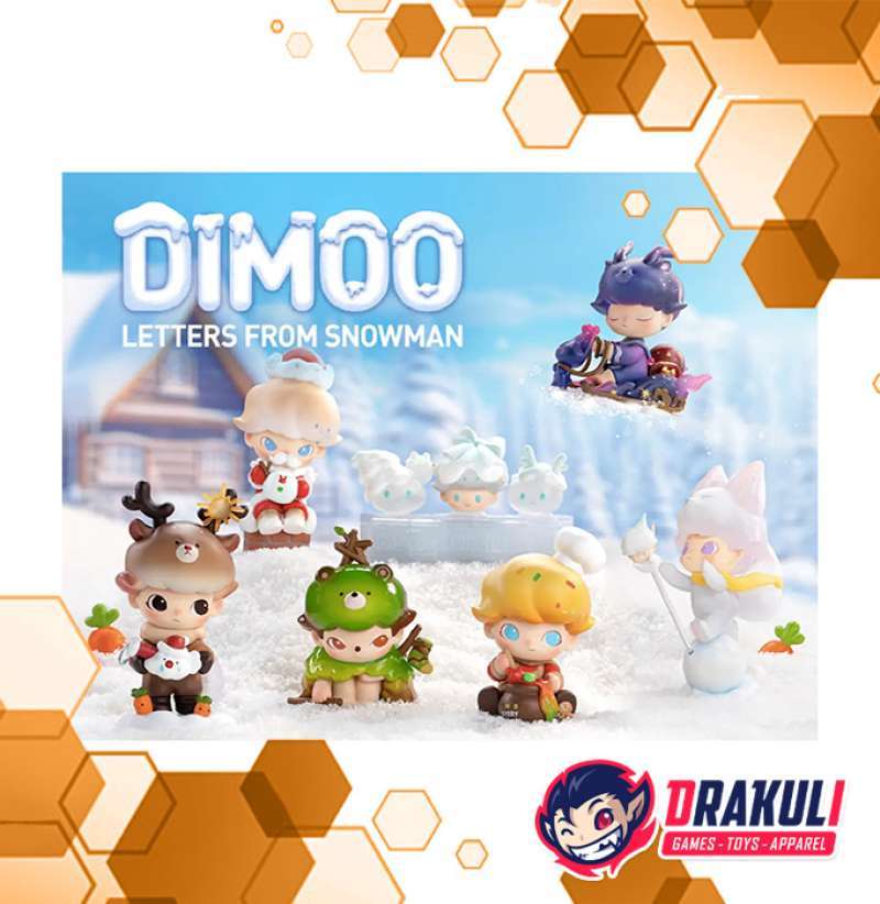 Jual Toys PM Figure Dimoo Letters from Snowman Series Figures Blind Box ...