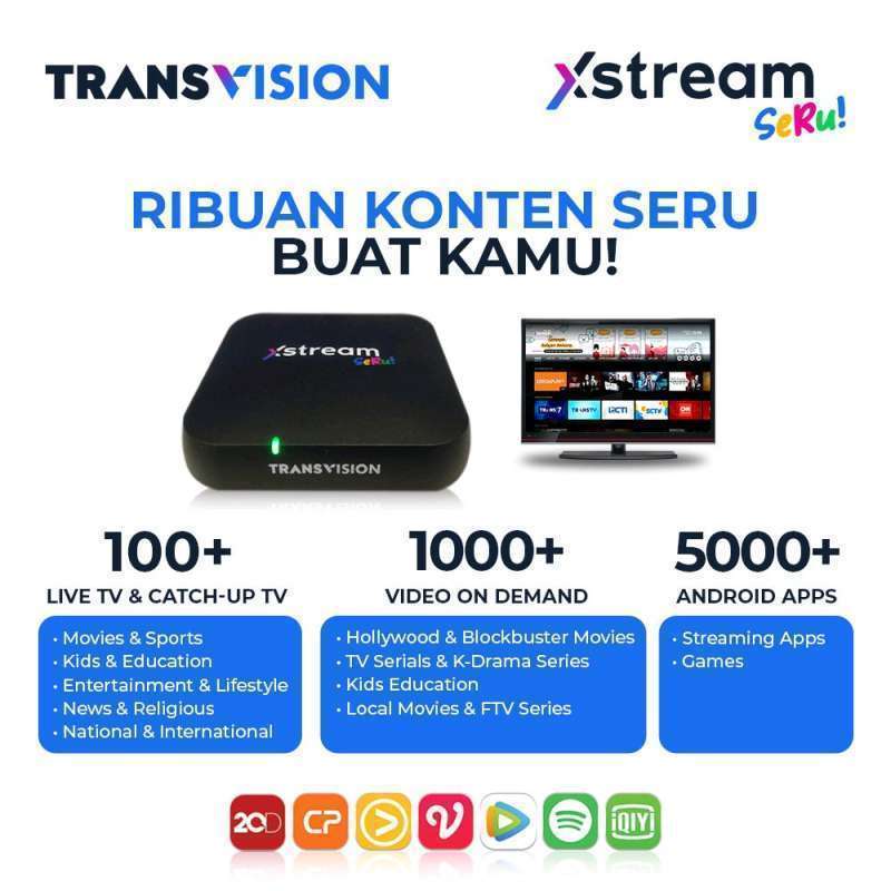 Jual Android Tv Box Transvision Xstream Seru Free Gift All Channel ...
