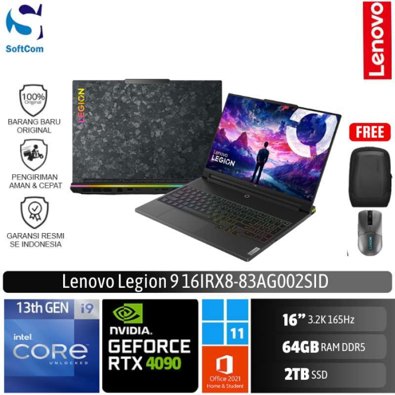 Promo Lenovo Legion 9 2sid Laptop Gaming [core I9 13980hx/64gb/2tb ...
