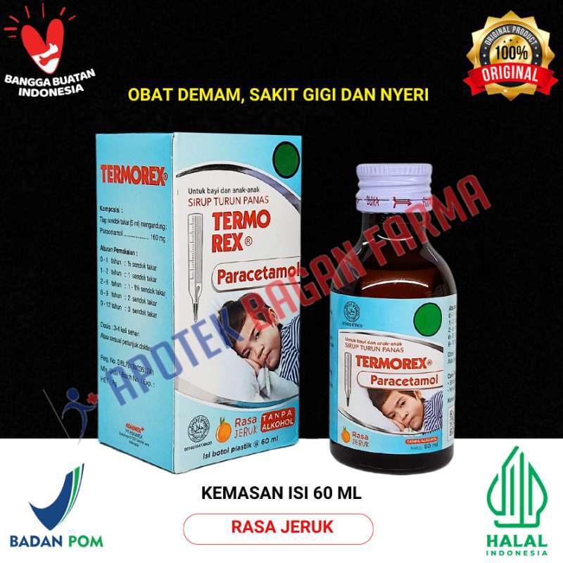 Jual Termorex Demam Syrup Anak Rasa Jeruk 30ml 60ml - Termorex Syr 60ml ...
