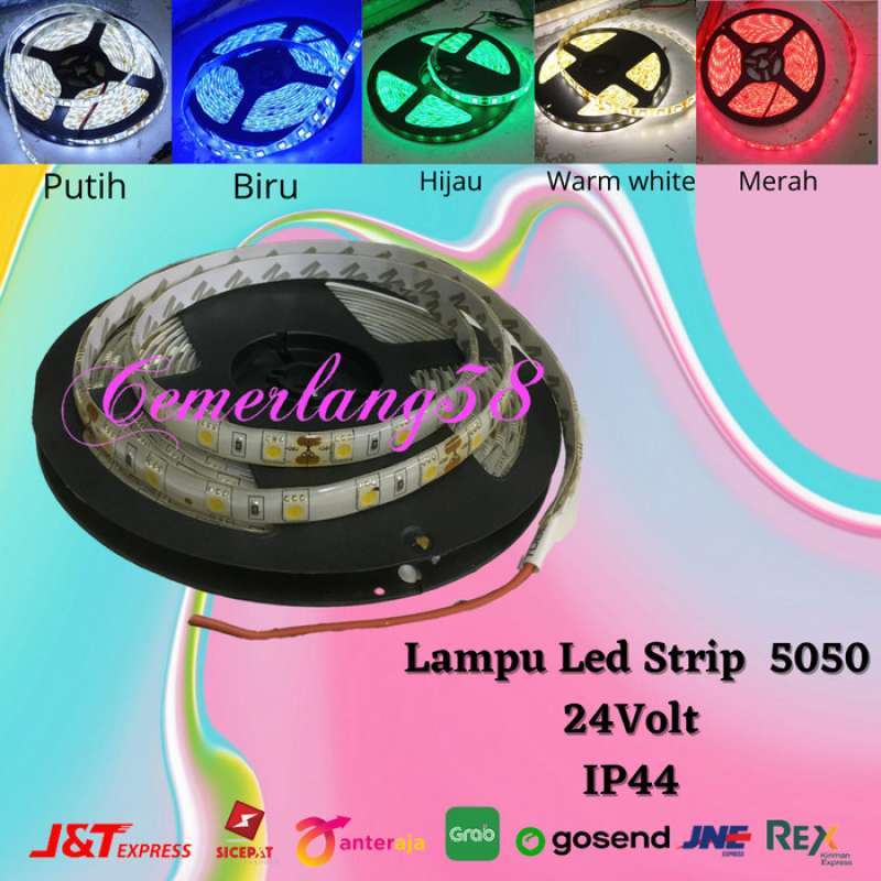 Promo LED STRIP 5050 24V IP44 WATERPROOF LED STRIP FLEXIBLE 300 LED 5 METER - POROSWONDERLAND ...