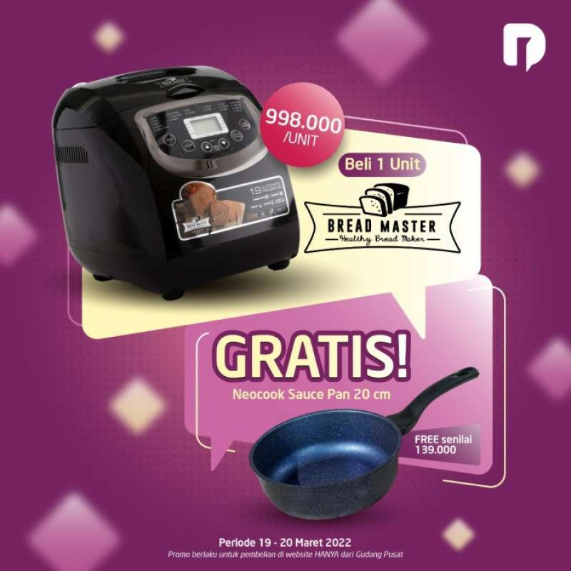 Jual (free Gosend-grab) Breadmaster - Pembuat Roti Otomatis- Original ...