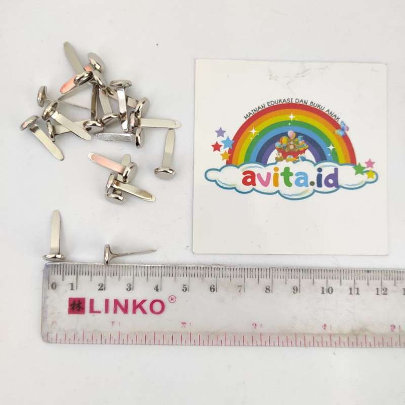 Jual 1 Biji Paku Belah Besi Paper Fastener 1 pcs Paku Belah Besi ...