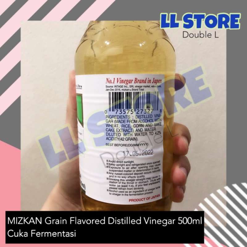 Promo MIZKAN Grain Flavored Distiller Vinegar Cuka Fermentasi Jepang 500 ml Diskon 33% di Seller ...