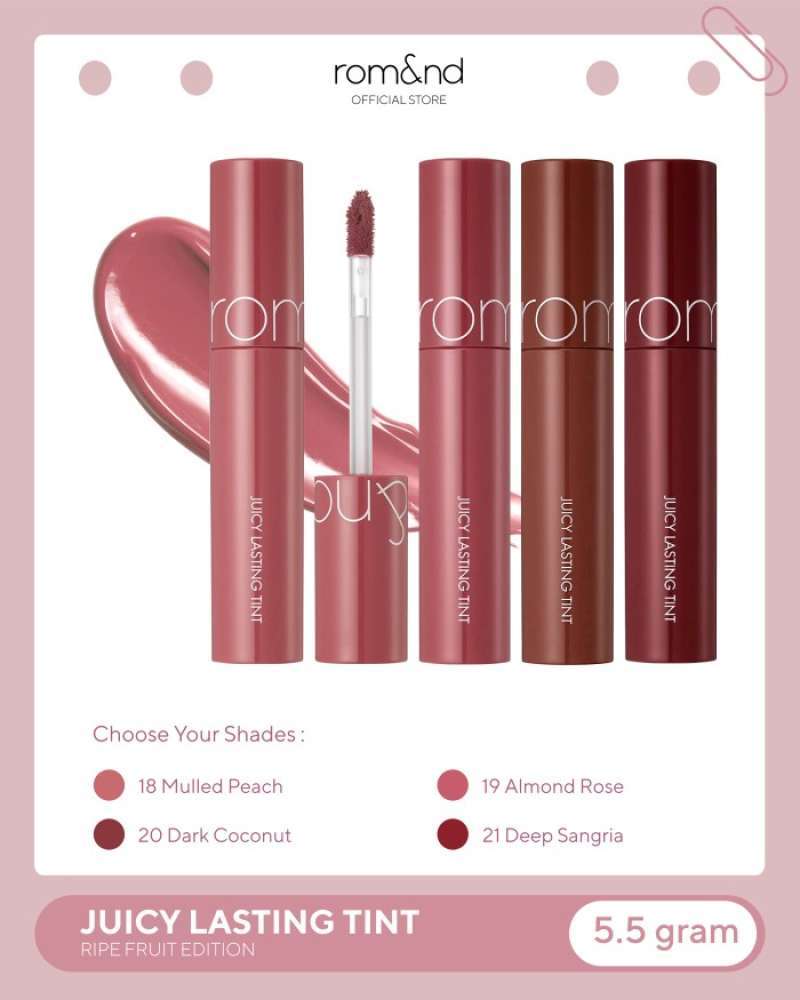 Promo ROMAND - NEW ARRIVAL! Juicy Lasting Tint (4 Colors) Ripe Fruit ...