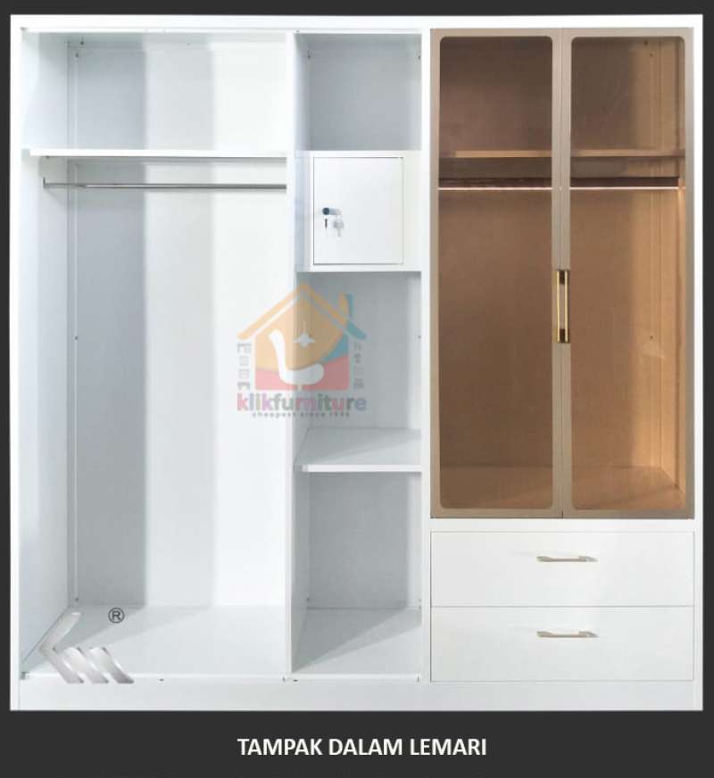 Promo Lemari Pakaian Besi 5 Pintu + Laci Virginia 5p With Led Diskon 27 ...