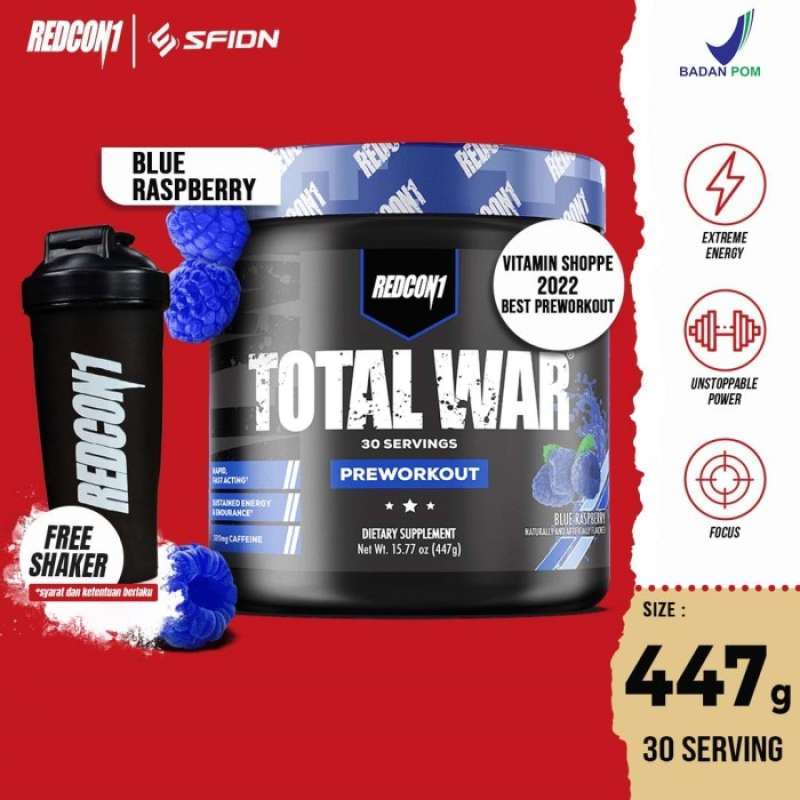 Promo Redcon1 Total War Pre Workout | Totalwar Best Preworkout Diskon ...