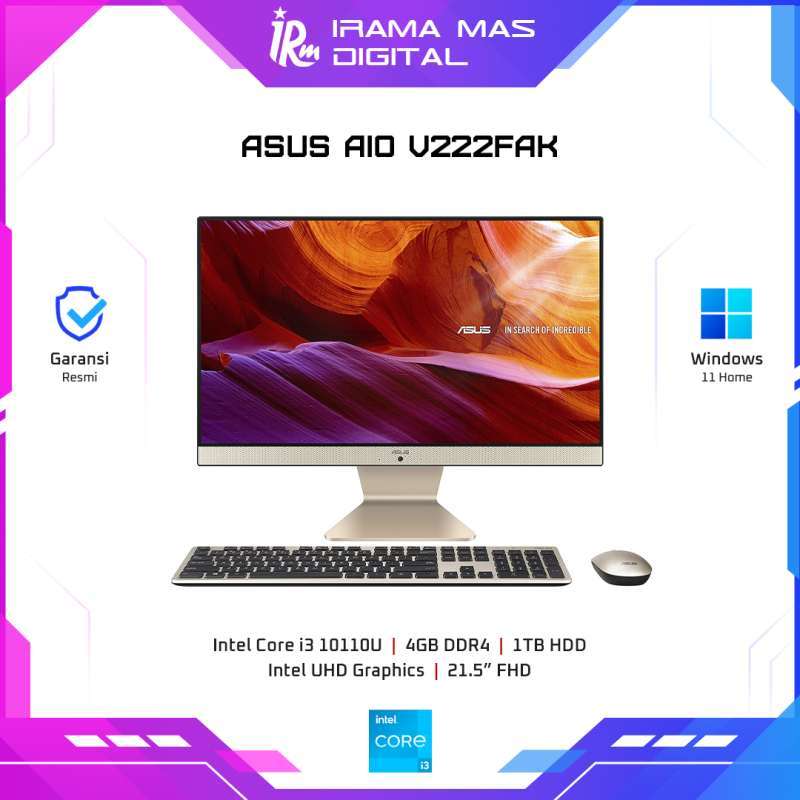 Jual PC ASUS AIO V222FAK - Intel Core i3 10110U 4GB 1TB HDD di Seller ...