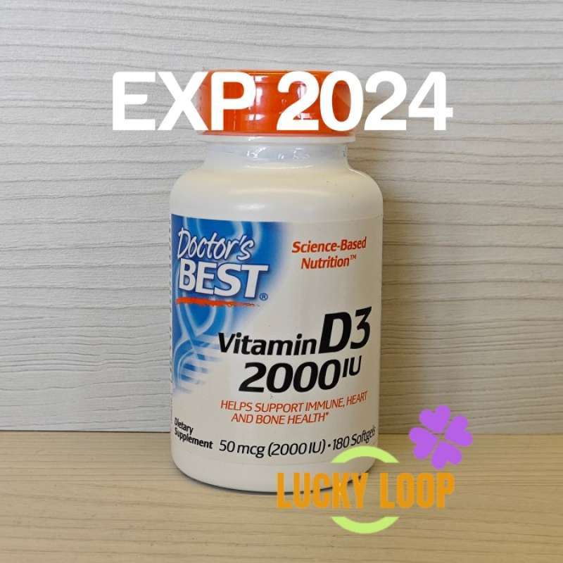 Promo Doctor's Best Vitamin D3 2000 IU Dr Best D3 2000 Vit D3 180 ...