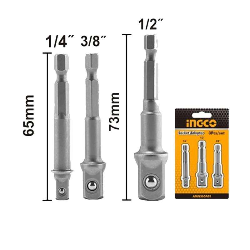 Jual Ingco Amn365a01 Socket Adaptor 3 Pcs Converter Sok Soket Adapter ...
