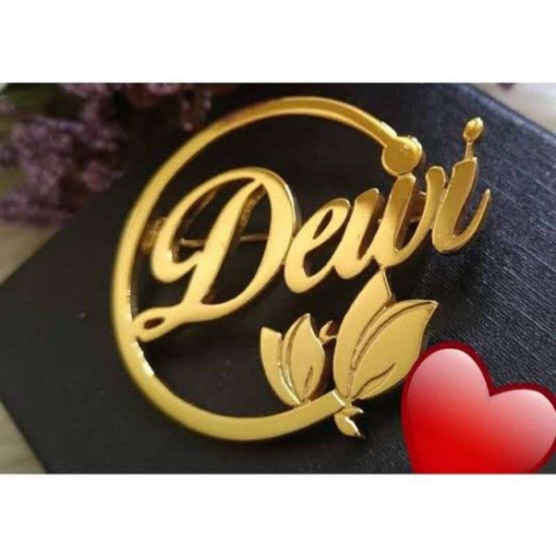 Promo Bros Nama Pin Nama Custom Lapis Emas24k Brooch Diskon 5% Di ...