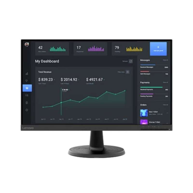 Jual Monitor Led LENOVO D24-40 23.8 75Hz Full HD HDMI VGA, Packing ...