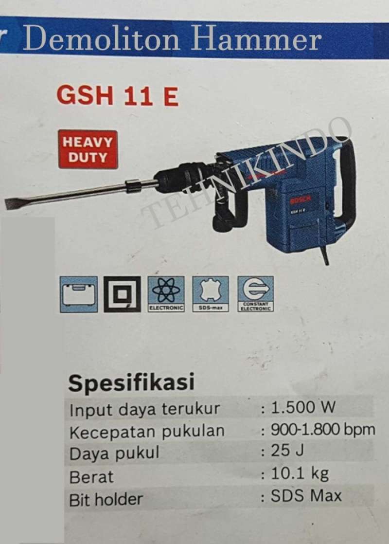 Promo Mesin Hammer / Demolition Hammer Bosch Type Gsh 11e Diskon 17% Di ...