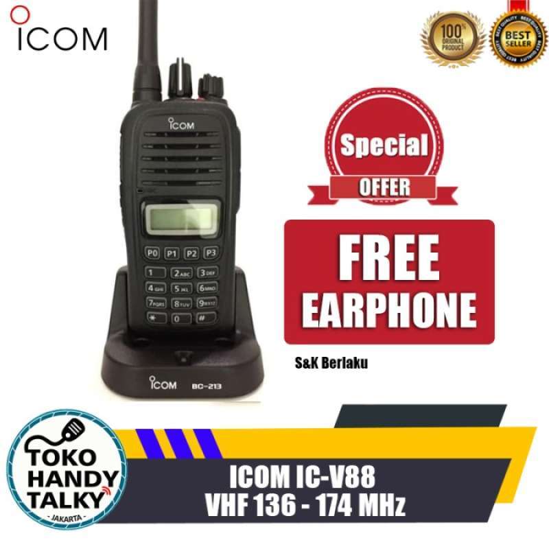 Promo Icom Ic-v88 Vhf 136-174mhz Handy Talky Diskon 23% Di Seller ...
