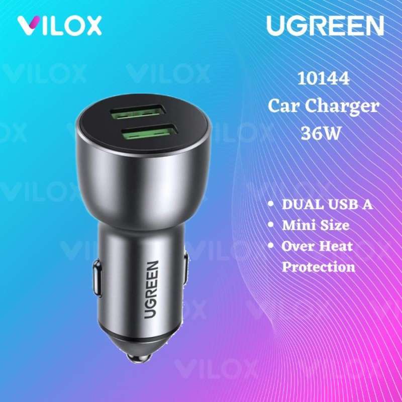Jual Ugreen Car Fast Qc Charger Charging 3.0 Mobil Dual 2 Port Usb 36watt Di Seller Vilox ...