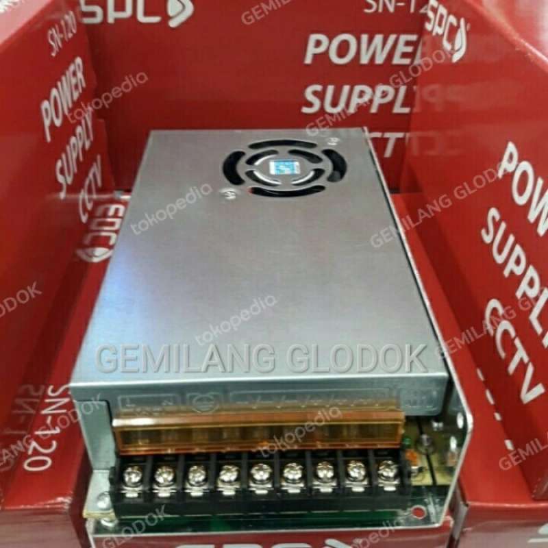Promo NEW SPC SN-120 POWER SUPPLY CCTV 12V 20A / Adaptor Jaring SPC 12v ...