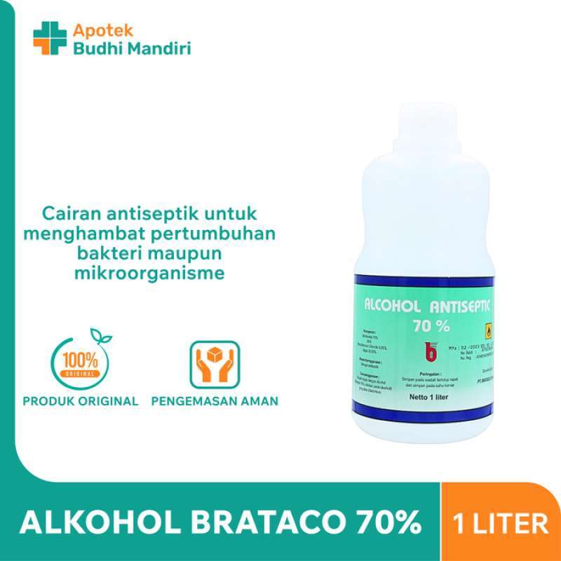 Promo Alcohol Brataco 70% 1l | Alkohol Brataco 1l | Alkohol Bratako 1l ...