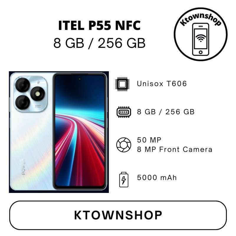 Jual ITEL P55 NFC 8/256 GB GARANSI RESMI di Seller Ktownshop ...