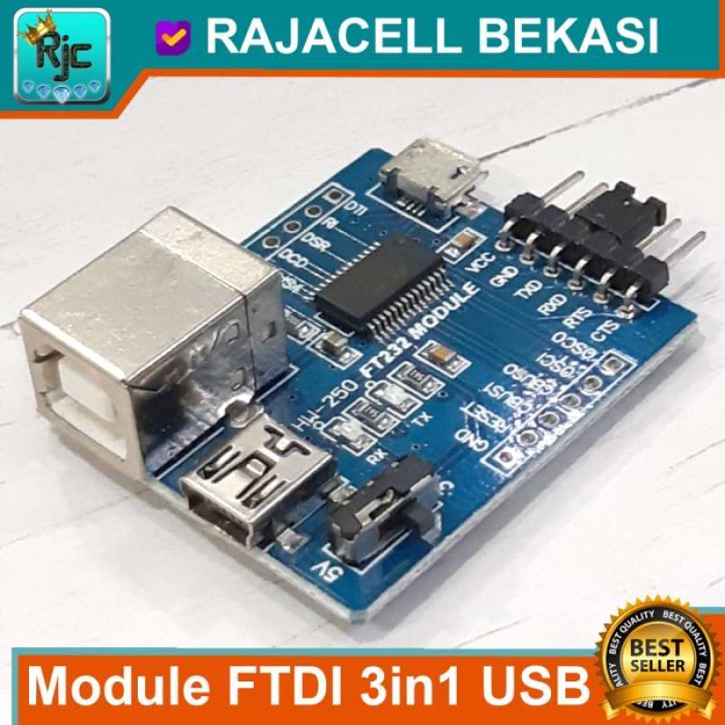 Promo Module Ftdi 3in1 Usb To Serial Ttl Rs232 Ft232 Ft232rl 5v 3.3v ...