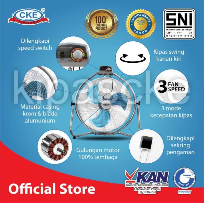 Promo Cke Rotary Powerfull Fan 22 Inch Kipas Angin Rumah Terbaik Diskon ...