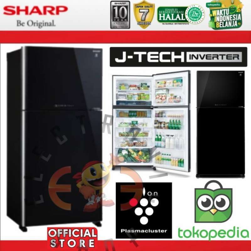 Jual Sharp Sj Ig863Pgbk Kulkas 2 Pintu Grand Vetro 613L J Tech Inverter ...