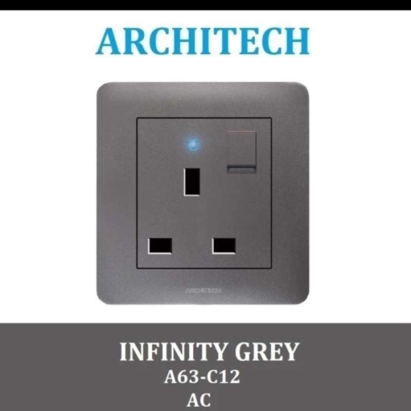 Jual Architect Infinity Grey Saklar Sakelar Stopkontak Stop Kontak Abu ...