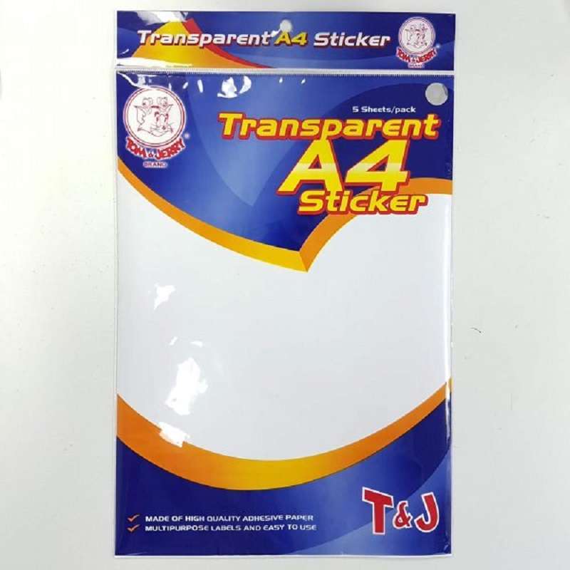 Jual Label Tom & Jerry ukuran A4 Transparan, Label T & J A4 transparan di Seller lovingshopz ...