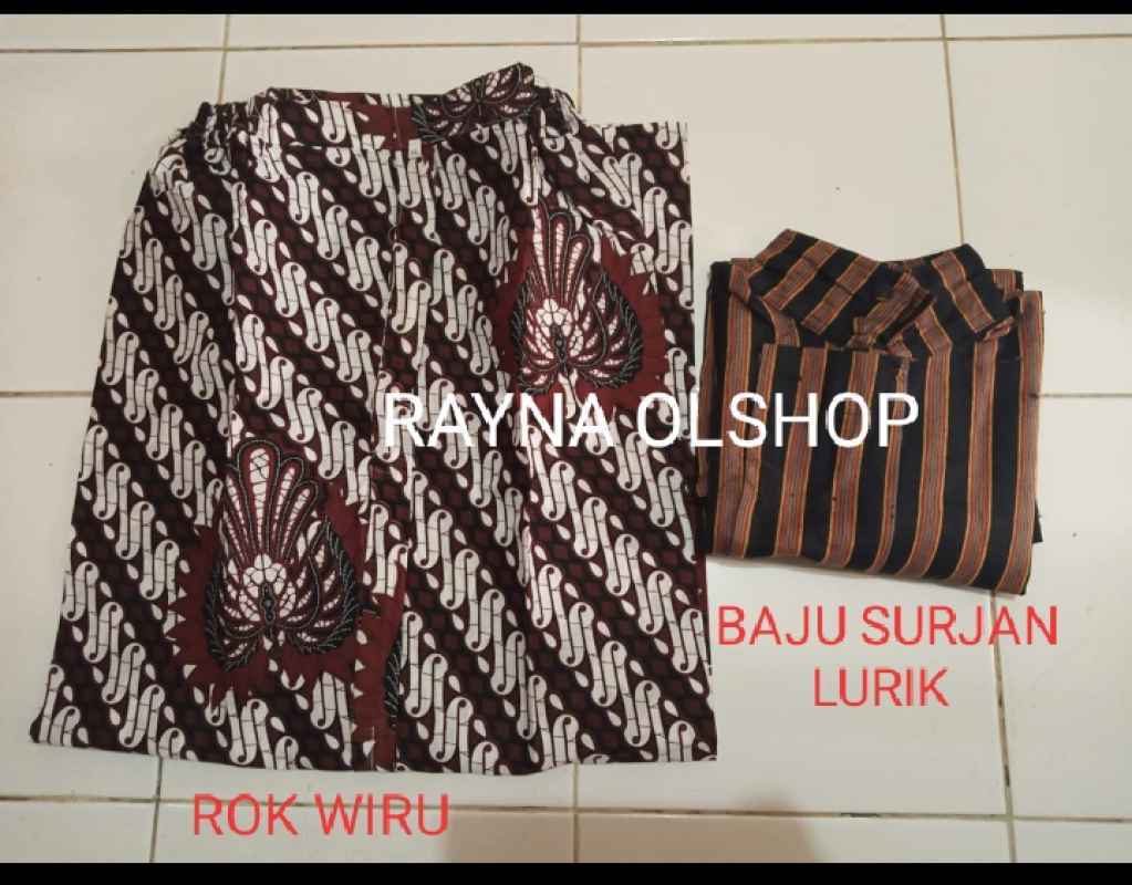 Jual SETELAN BAJU LURIK JAWA PRIA | SURJAN LURIK + ROK BATIK WIRU ...