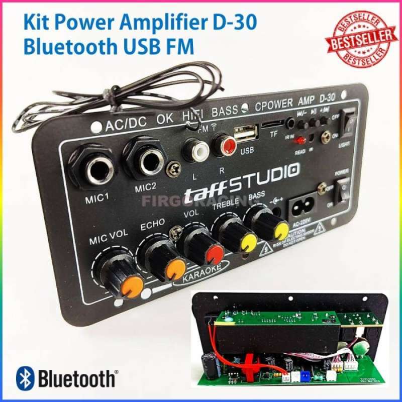 Promo Kit Power Ampli Subwoofer Bluetooth USB FM Radio DIY 40W - D30 ...