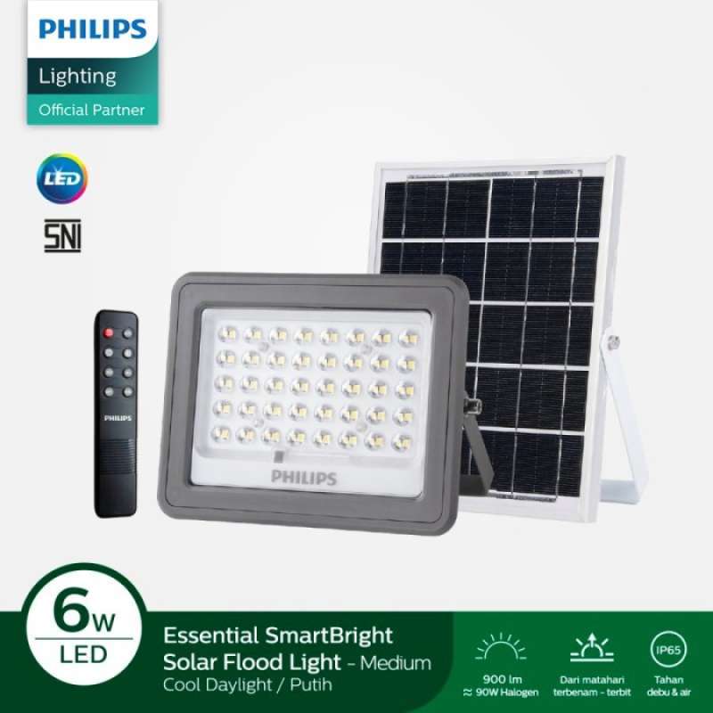 Promo Philips Essential SmartBright Solar Flood Light Medium 6W Diskon ...