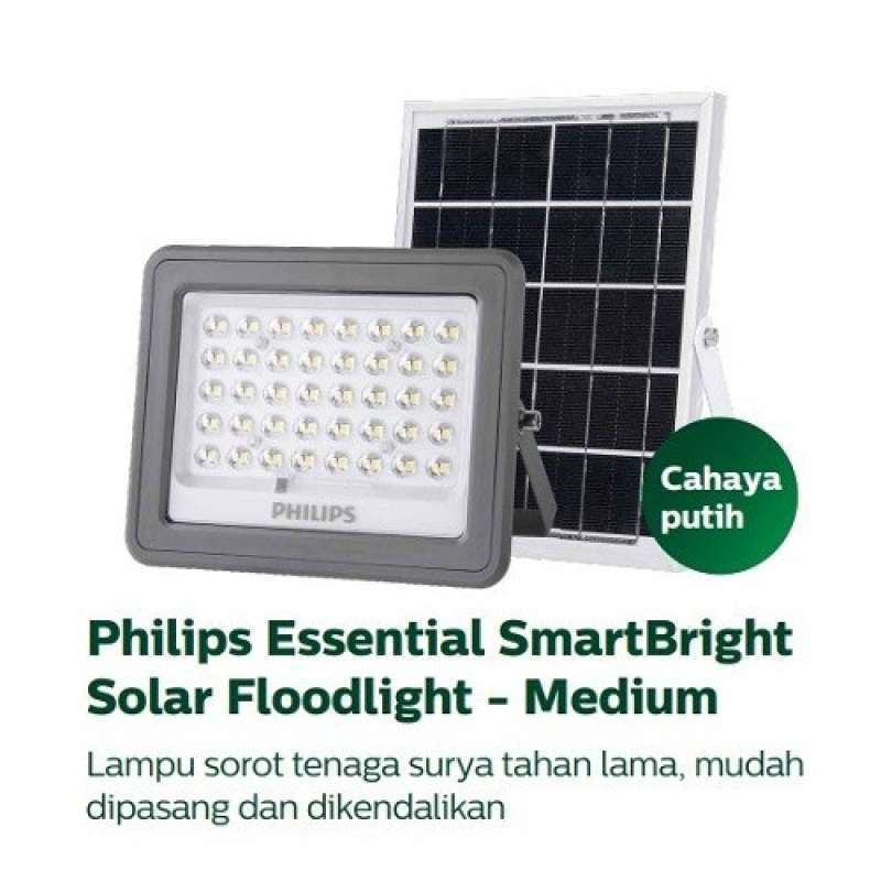 Promo Philips Essential SmartBright Solar Flood Light Medium 6W Diskon ...