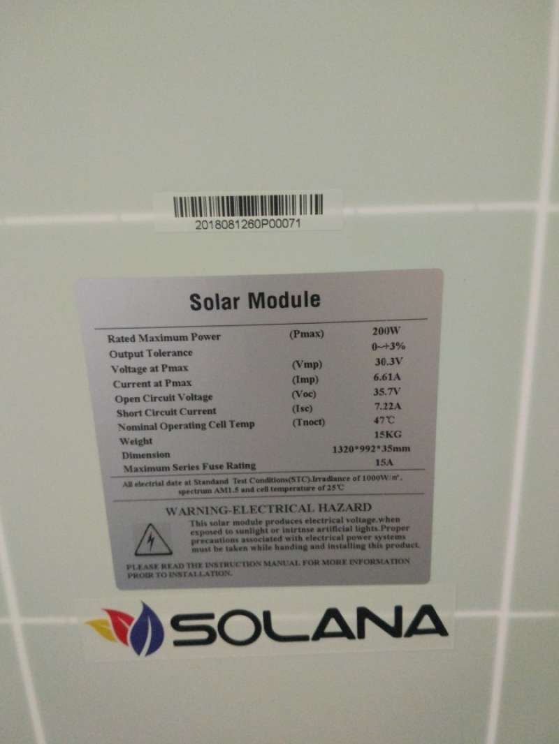 Promo Solar panel surya cell module solana 200wp 200 wp poly 24v 24 v ...