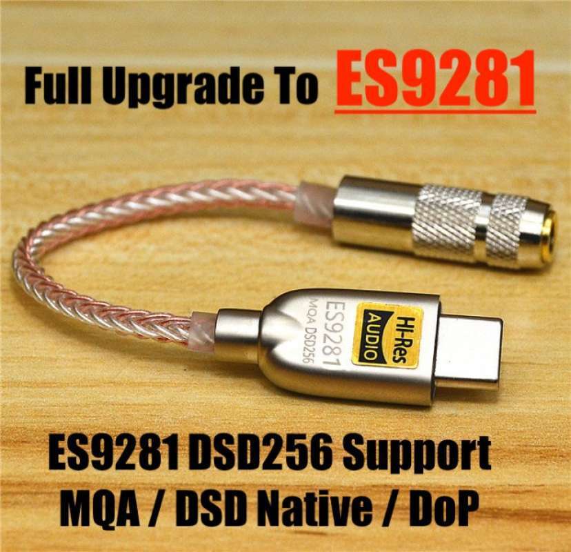 Promo Custom HiFi Adapter Sigmatel DSD ESS Sabre DAC Type C To 3.5mm ...