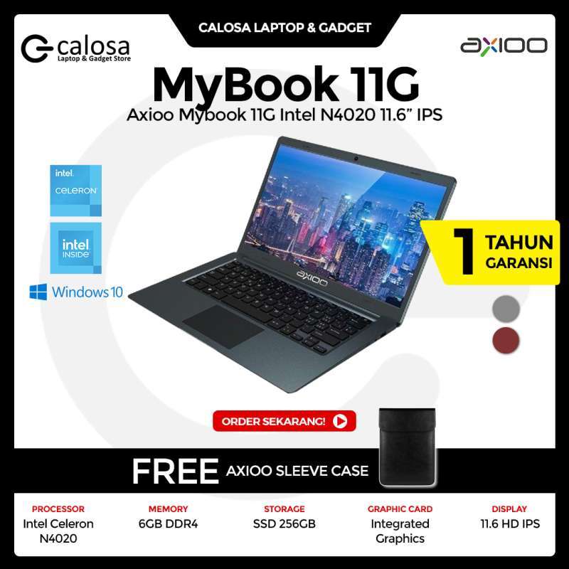 Jual Axioo Mybook 11G Intel N4020 RAM 6/256GB Laptop 11,6 IPS Windows ...
