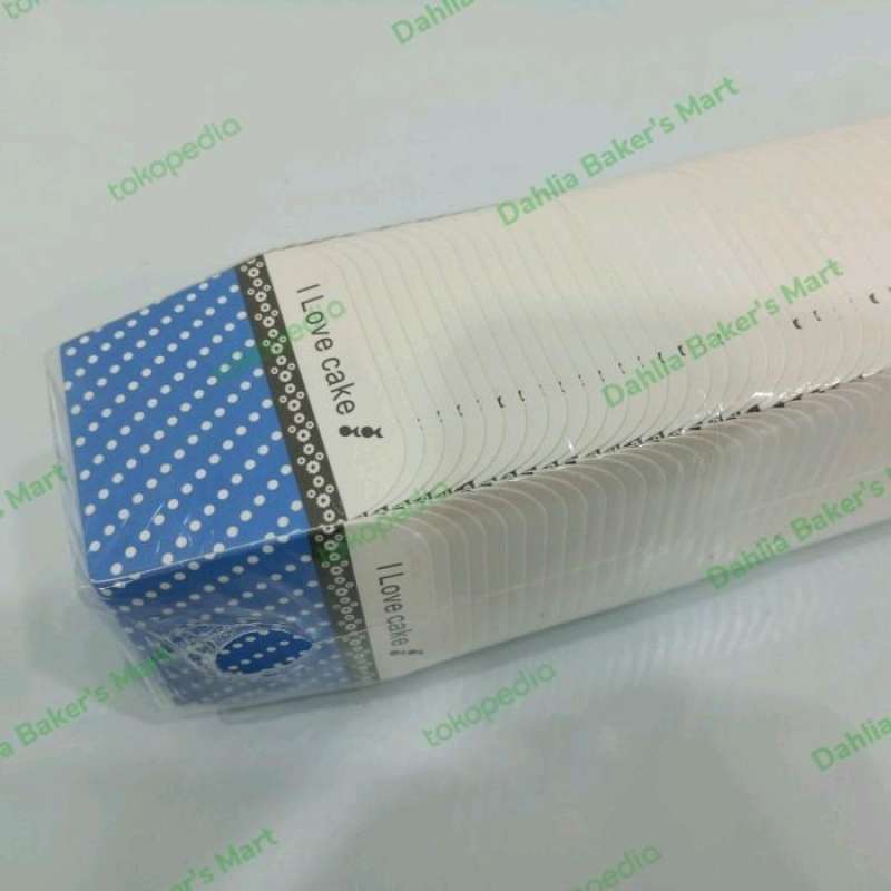 Jual Kertas Cup Muffin Persegi Biru Isi 25 / 50 Pcs di Seller Dahlia ...