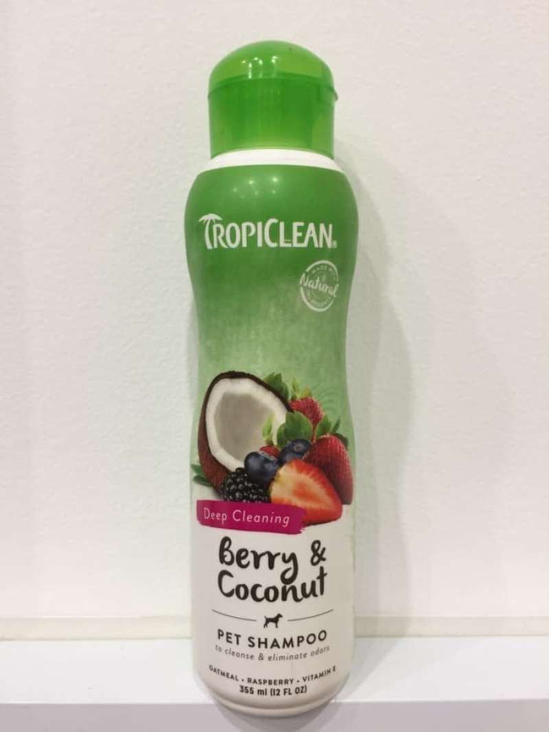 Promo TropiClean Deep Cleaning Shampoo Berry & Coconut - Shampoo Hewan ...
