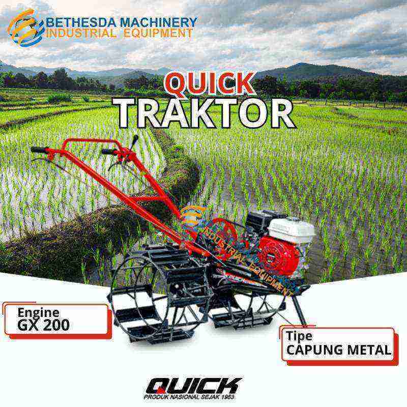 Jual Hand Traktor Sawah / Cultivator Quick Capung Metal Engine GX 200 ...