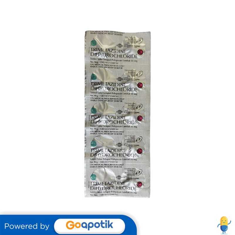 Jual TRIMETAZIDINE DIHYDROCHLORIDE ETERCON 35 MG STRIP 10 TABLET di ...