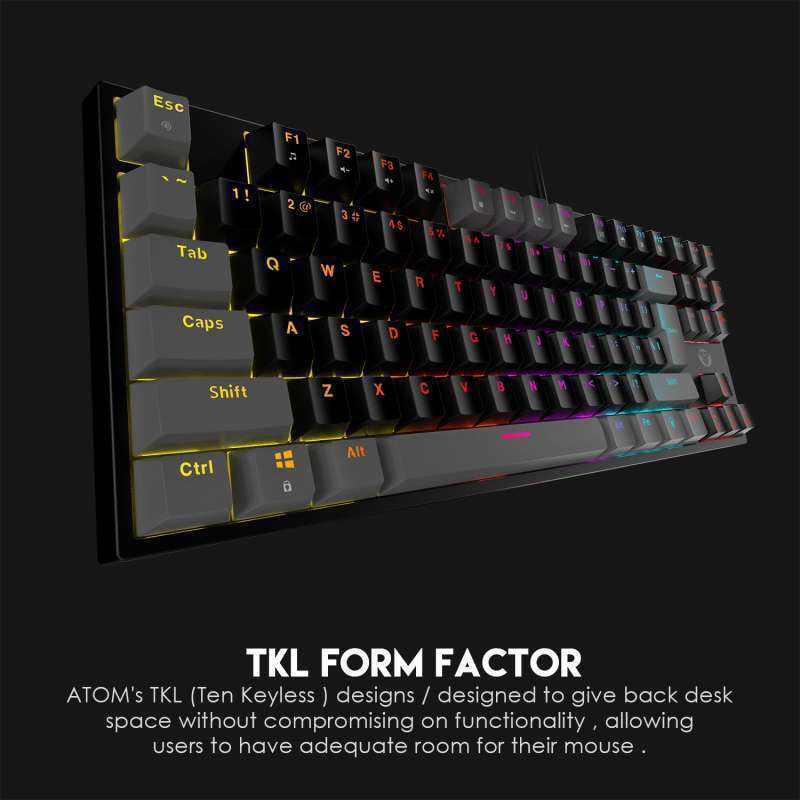 Jual Fantech ATOM MK876 RGB Keyboard Gaming Mechanical TKL - Hitam Blue ...
