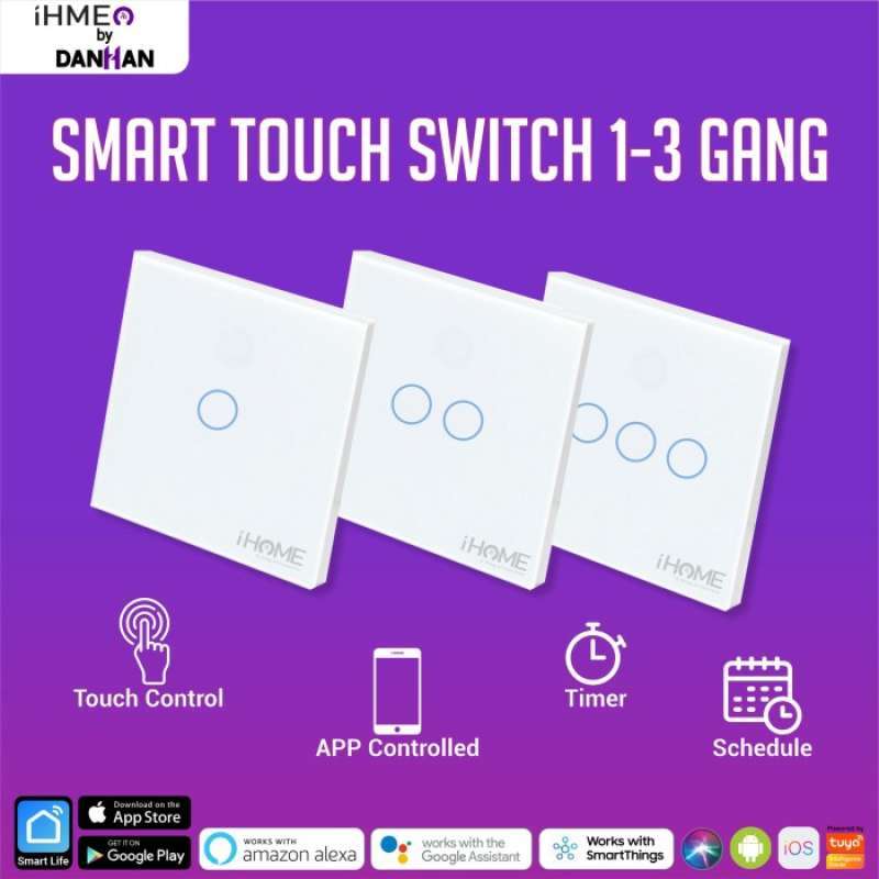 Promo Smart Switch 1-3 Gang ihme Tombol Saklar Pintar Touch Screen ...