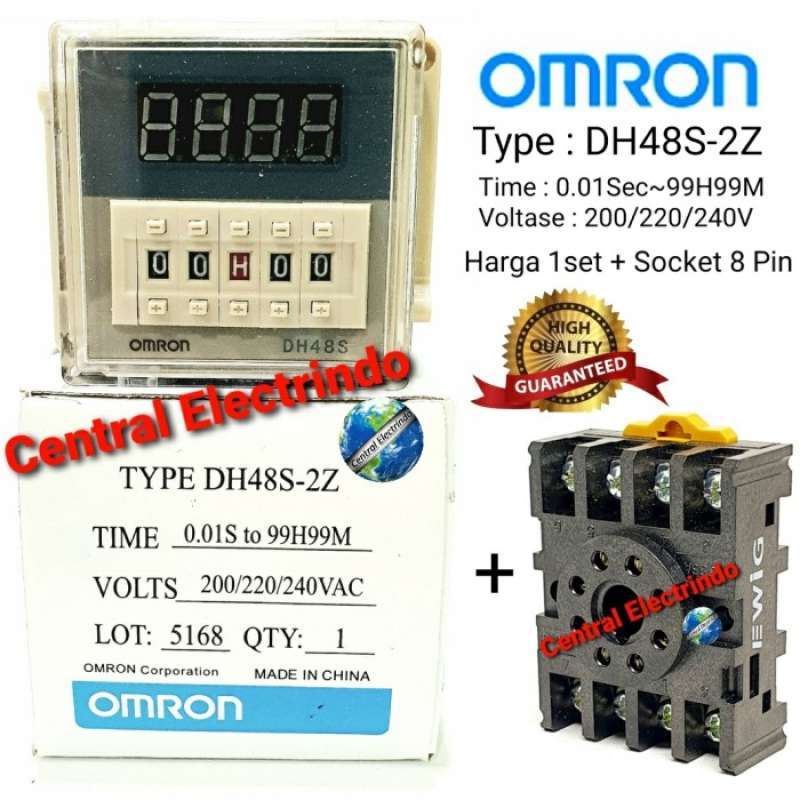 Promo TIMER RELAY DH48S Counter Digital Omron 220VAc/DC12V/24V+Socket ...