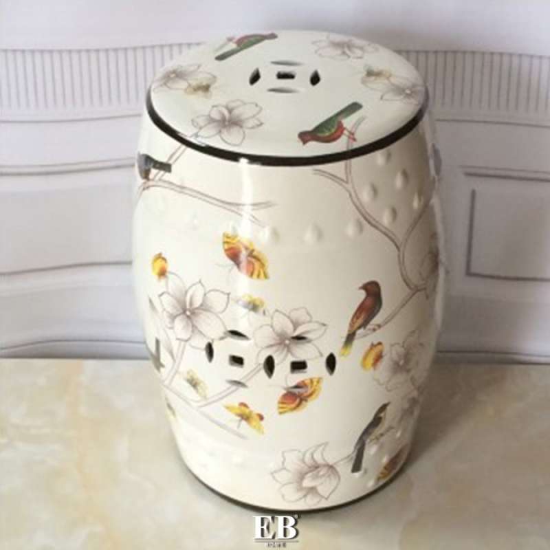 Promo Promo Kursi Keramik /ental Bird Ceramic Drum Stool Eb Home 351/1 ...