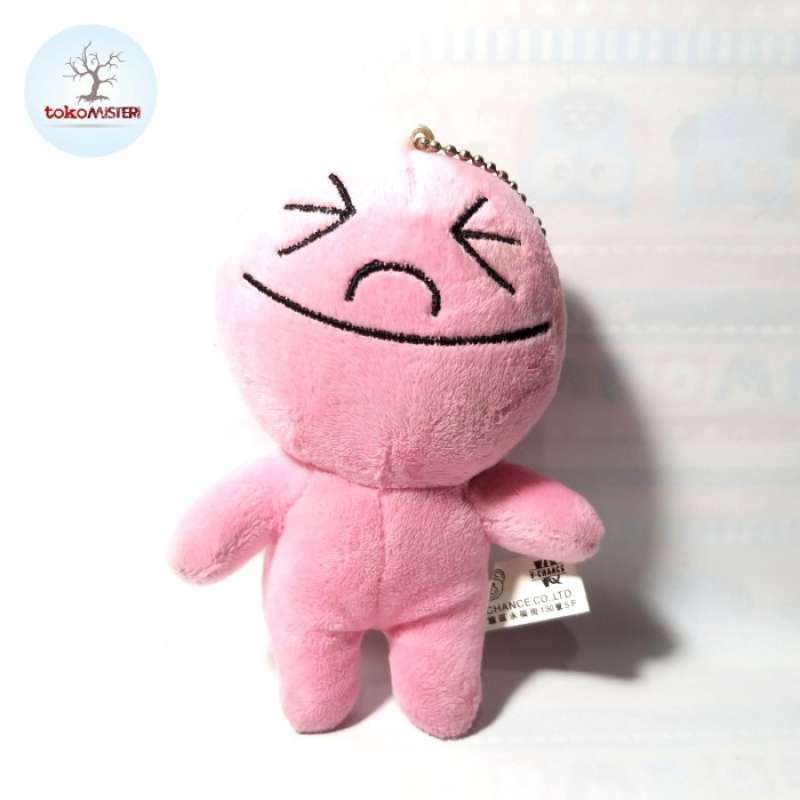 Jual Boneka Ganci Maskot Pinky Cony Pink Line Smile Emoji Mascot Doll ...