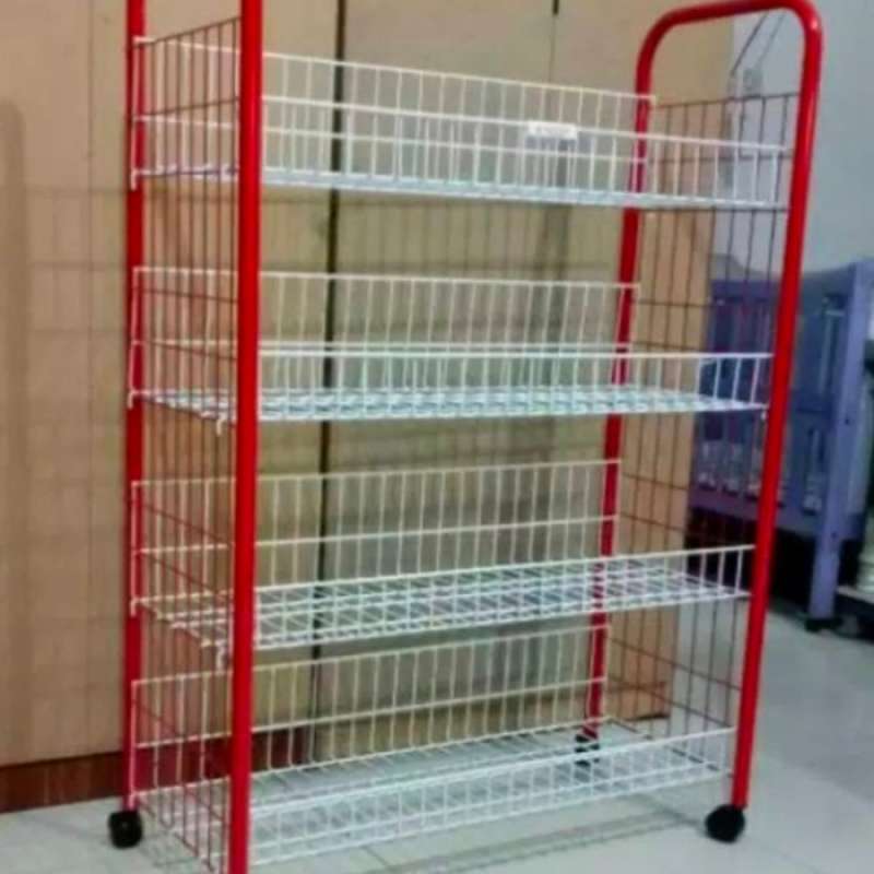 Promo New Rak Serbaguna Jumbo Rak Besi Display Snack 4 Susun Master ...