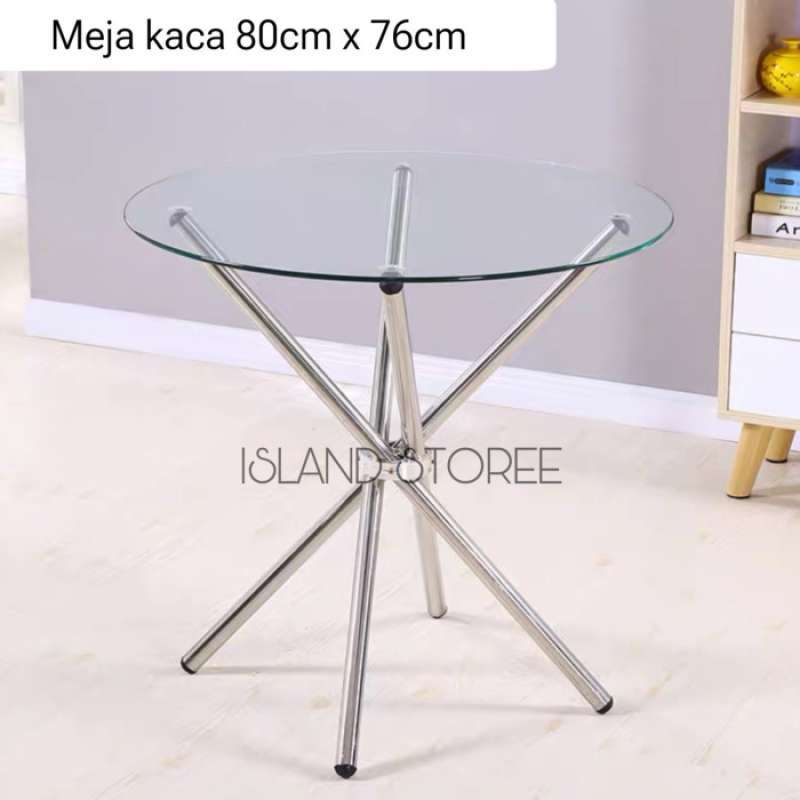 Promo New Meja Kaca Meja Makan Bulat Meja Cafe Meja Pameran Meja Bar ...